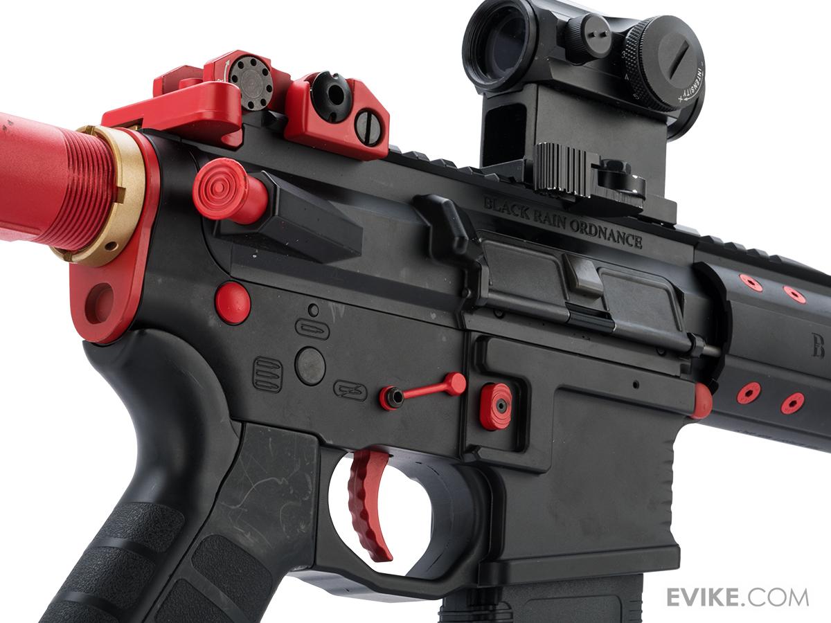 EMG Black Rain Ordnance BRO SPEC15 Licensed AR-15 Airsoft AEG Rifle (Color: Black, Red & Gold ...