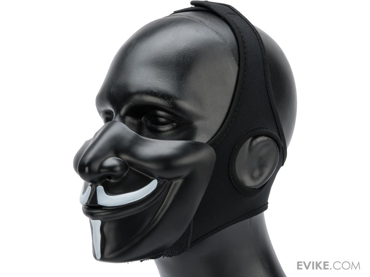 Matrix "Vendetta" Half Mask (Color: Black / White), Tactical Gear ...