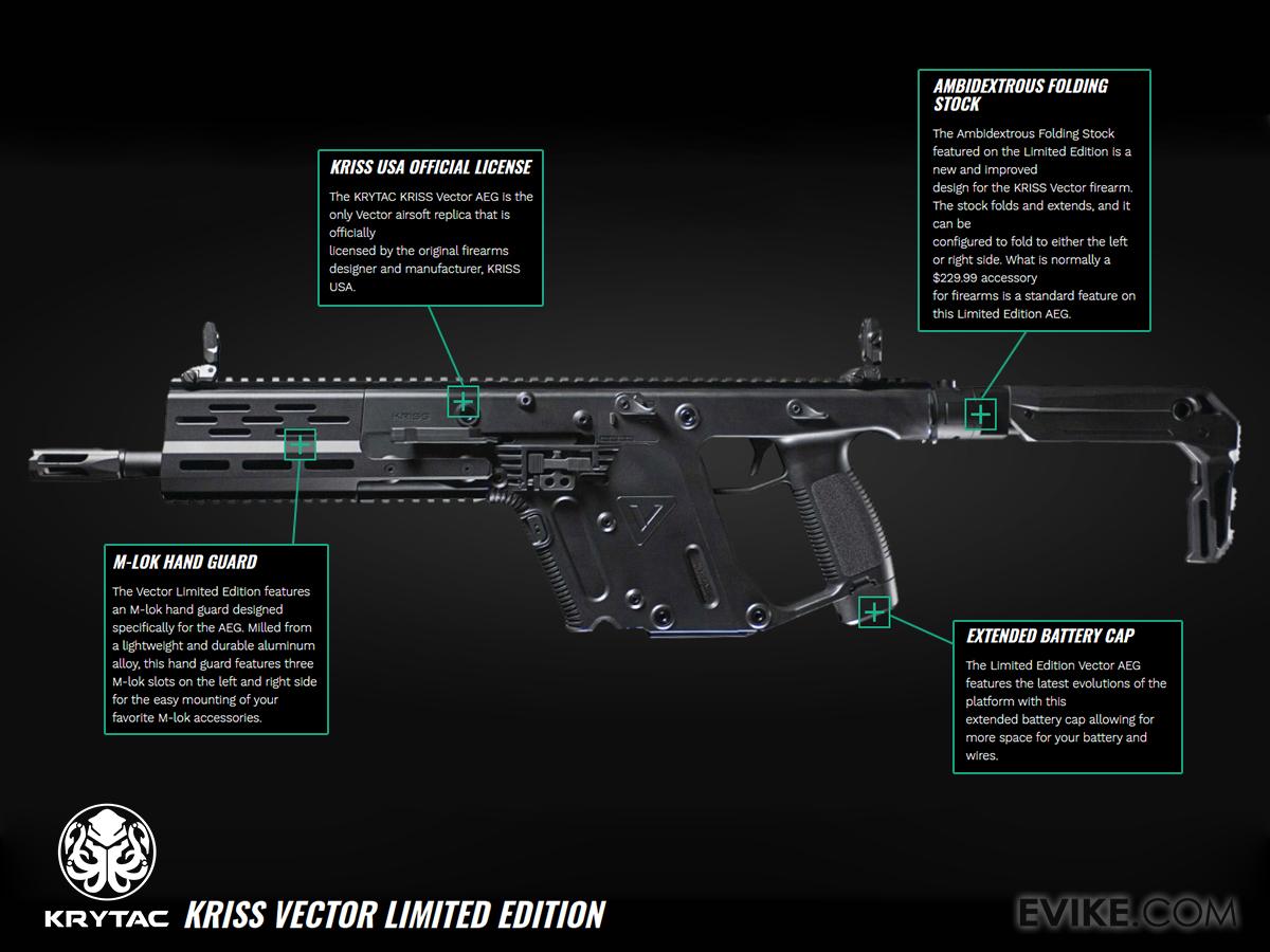 KRISS USA Licensed KRISS Vector Airsoft AEG SMG Rifle by Krytac (Model: Limited Edition ...