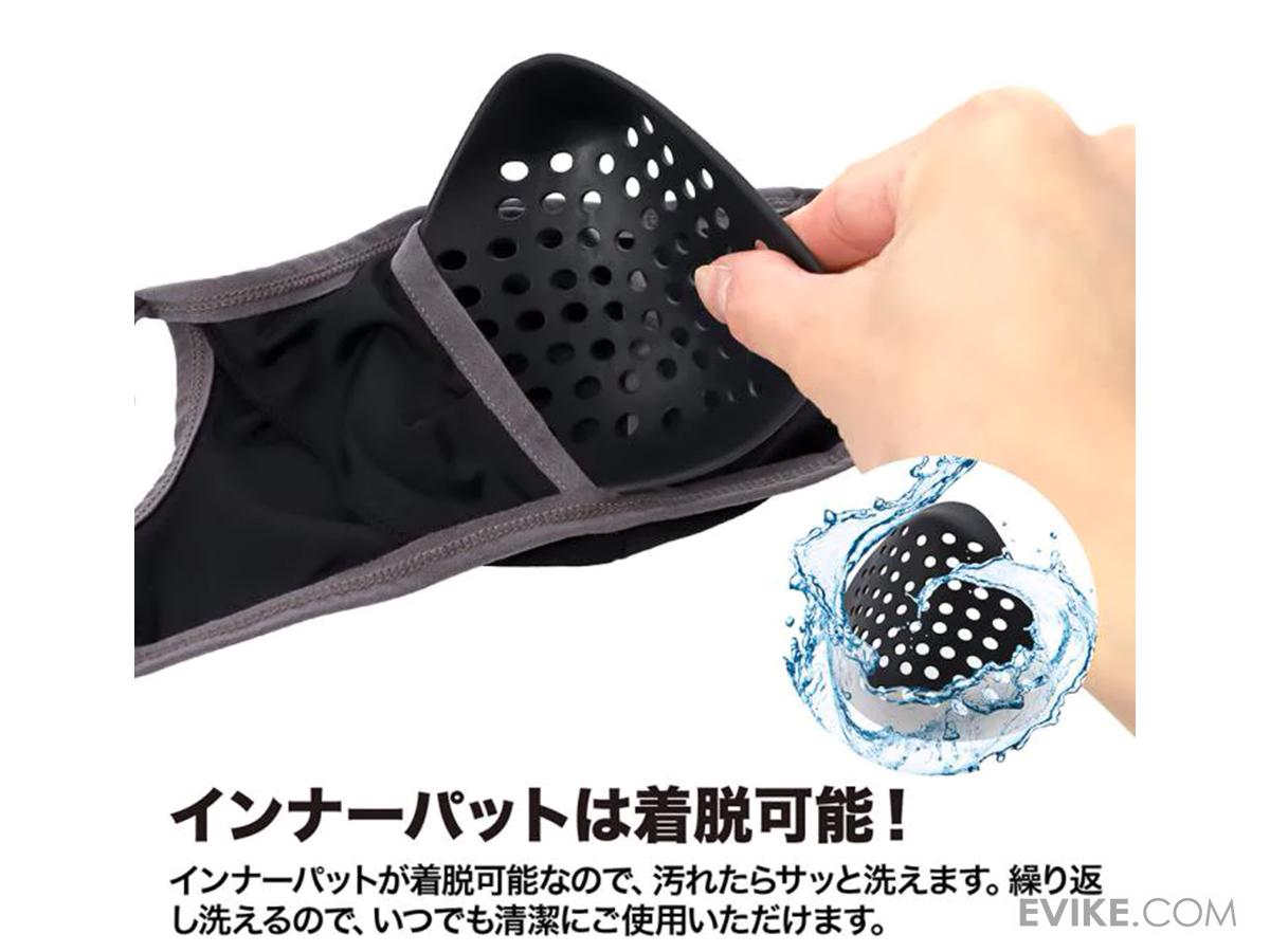 Laylax Battle Style AeroFlex Face Guard (Color: Grey - Black / Small ...