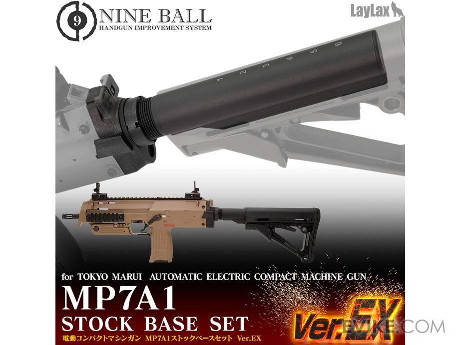 Nine Ball MP7 "EX" 6-Position Stock Conversion Set for Tokyo Marui ...