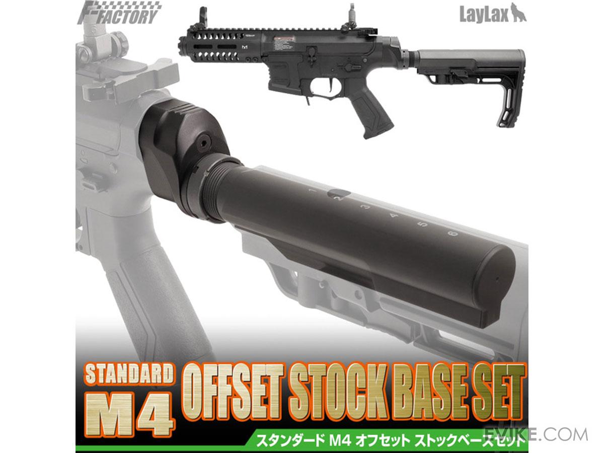Laylax Offset Drop-Stock Base w/ Buffer Tube for M4 Airsoft AEGs, Accessories & Parts, External ...