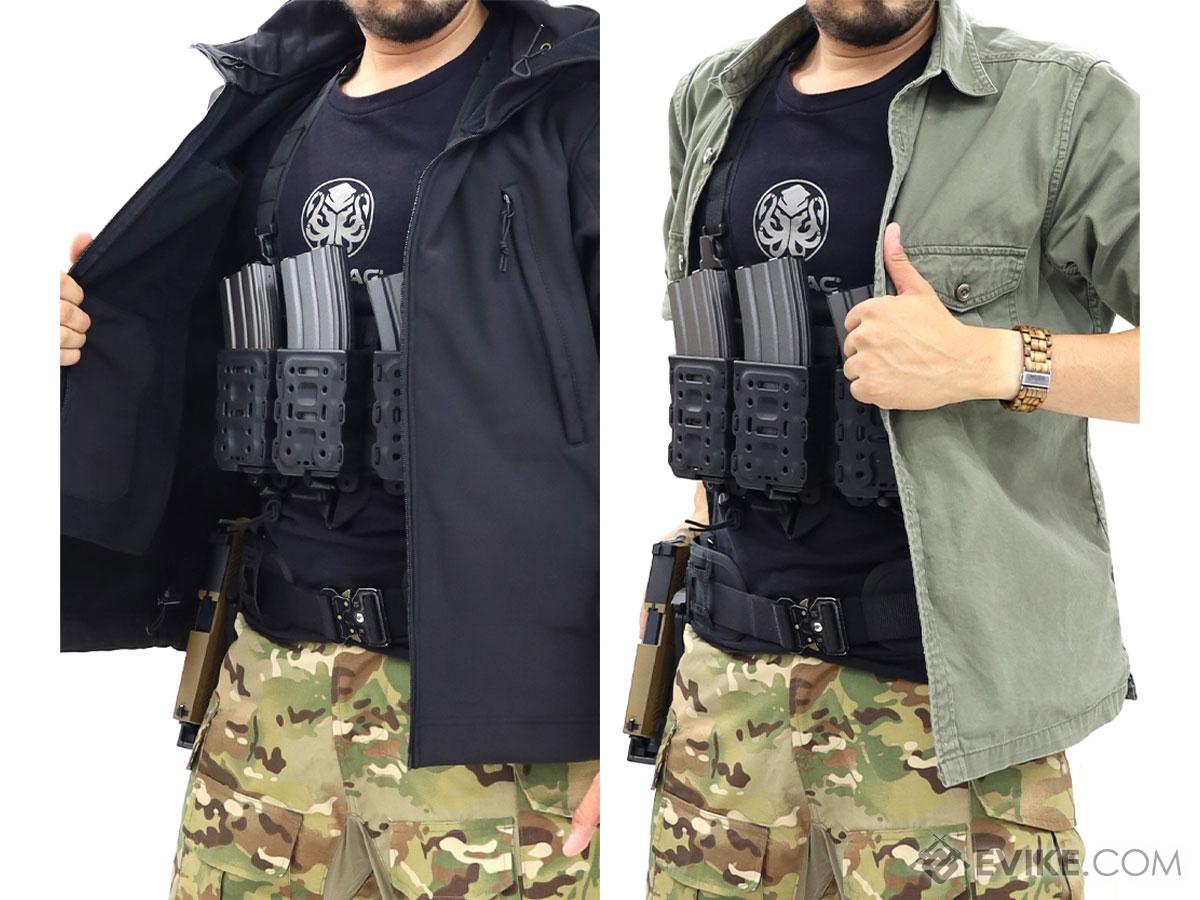 Laylax Battle Style Compact MOLLE Chest Rig (Color: Black), Tactical ...