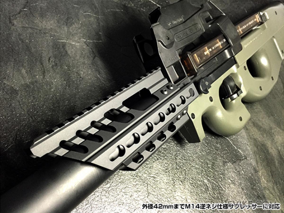 LayLax Custom CNC Aluminum P90 Extended Keymod Hanguard Rail ...