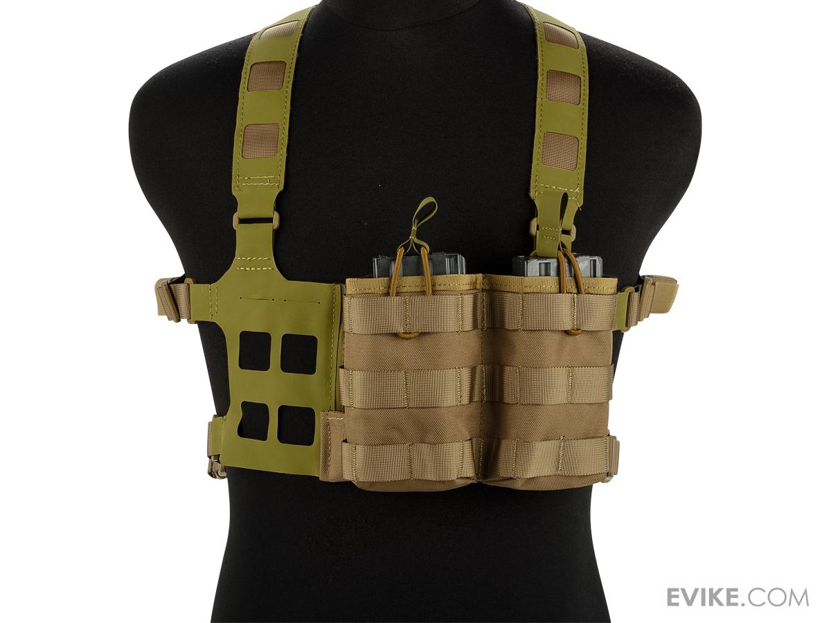 Laylax Lightweight Laser Cut Chest Rig (Color: Tan), Tactical Gear ...