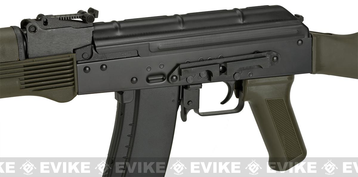LCT Airsoft AK74M NV Full Metal Airsoft AEG with OD Green Synthetic ...
