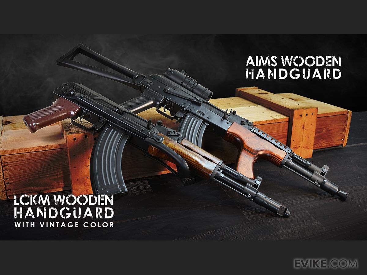 LCT Airsoft AIMS Wooden Lower Handguard for AKM Series Airsoft Rifles ...