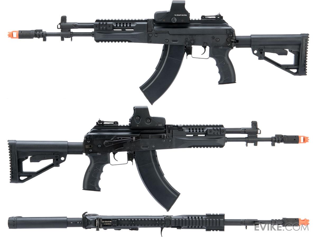 LCT Stamped Steel LCK-15 AK EBB AEG Rifle w/ Side-Folding Stock Tube, Airsoft Guns, Airsoft ...