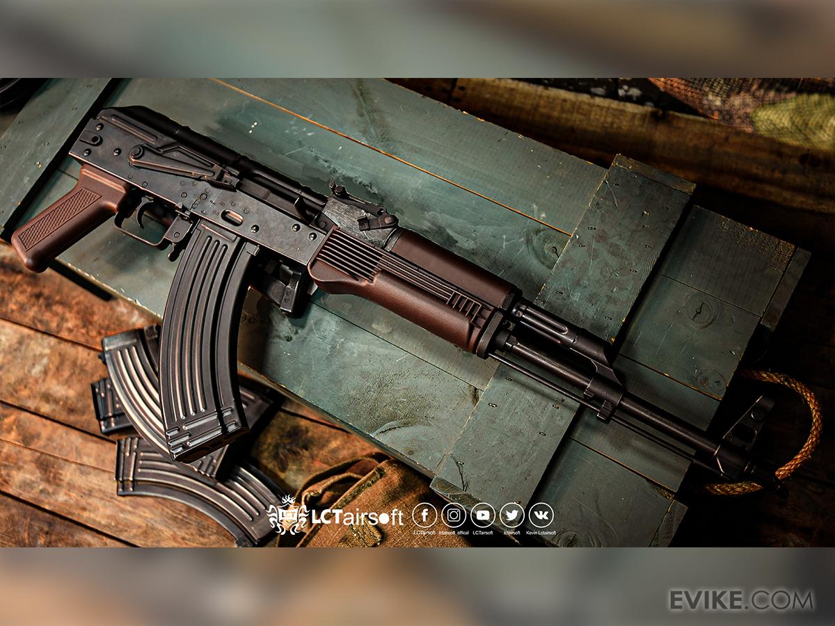 LCT Airsoft Polymer Stock and Grip Set for LCK74M Series Airsoft Rifles (Color: Plum ...