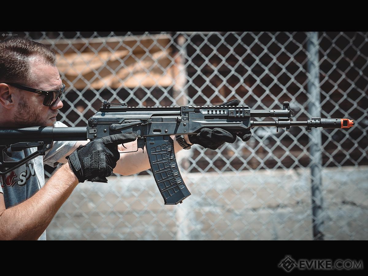 LCT AK LCK-12 Stamped Steel Airsoft AEG w/ Side-Folding Stock Tube ...