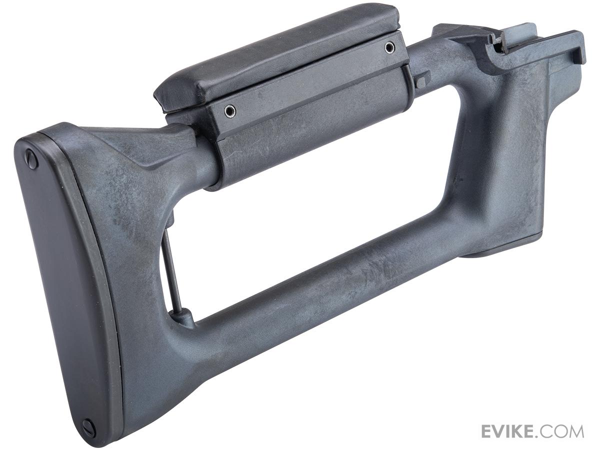 LCT Airsoft Fixed Stock for SVD Series Airsoft AEG Rifles (Color: Black ...