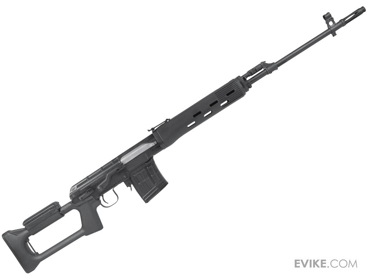 LCT Airsoft SVD Series Airsoft AEG Sniper Rifle (Model: Black Polymer Furnitue), Airsoft Guns ...