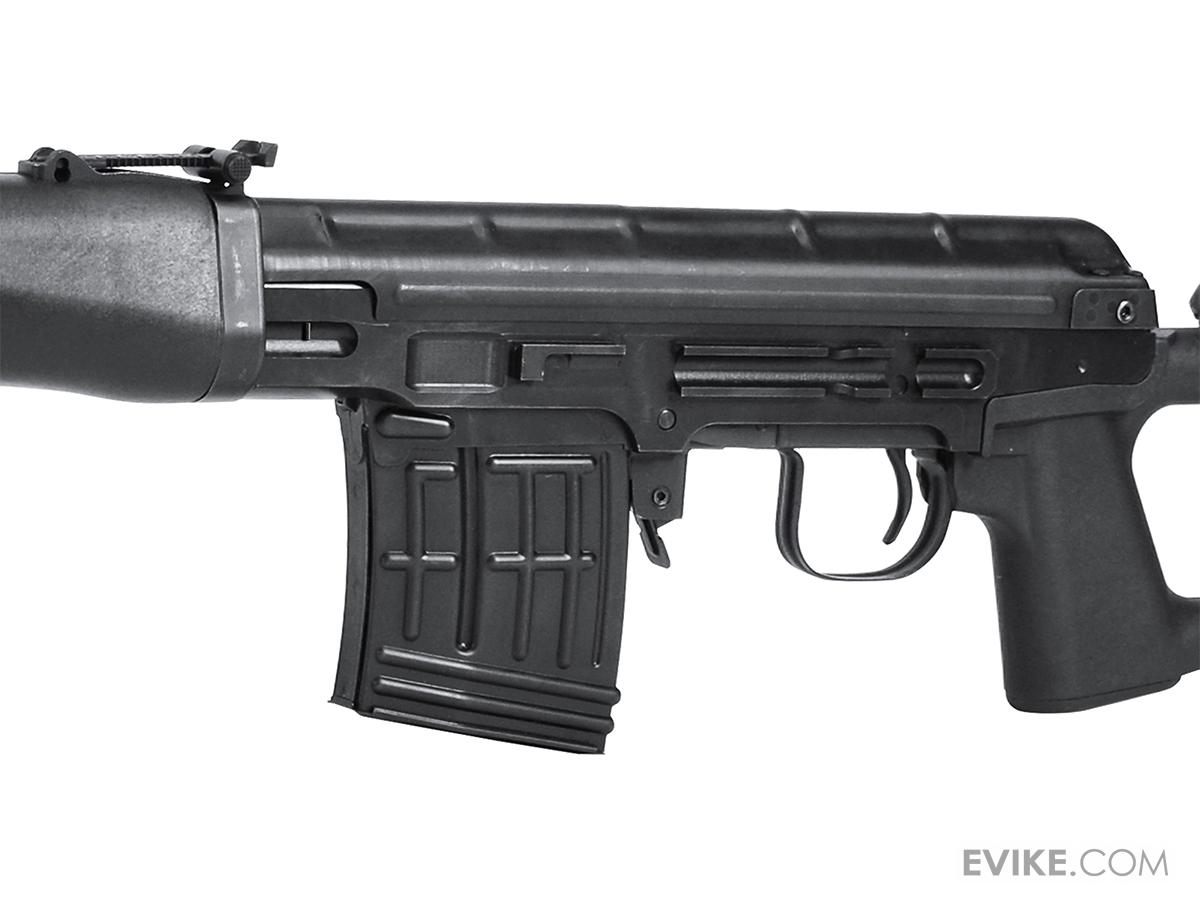 LCT Airsoft SVD Series Airsoft AEG Sniper Rifle (Model: Black Polymer Furnitue), Airsoft Guns ...