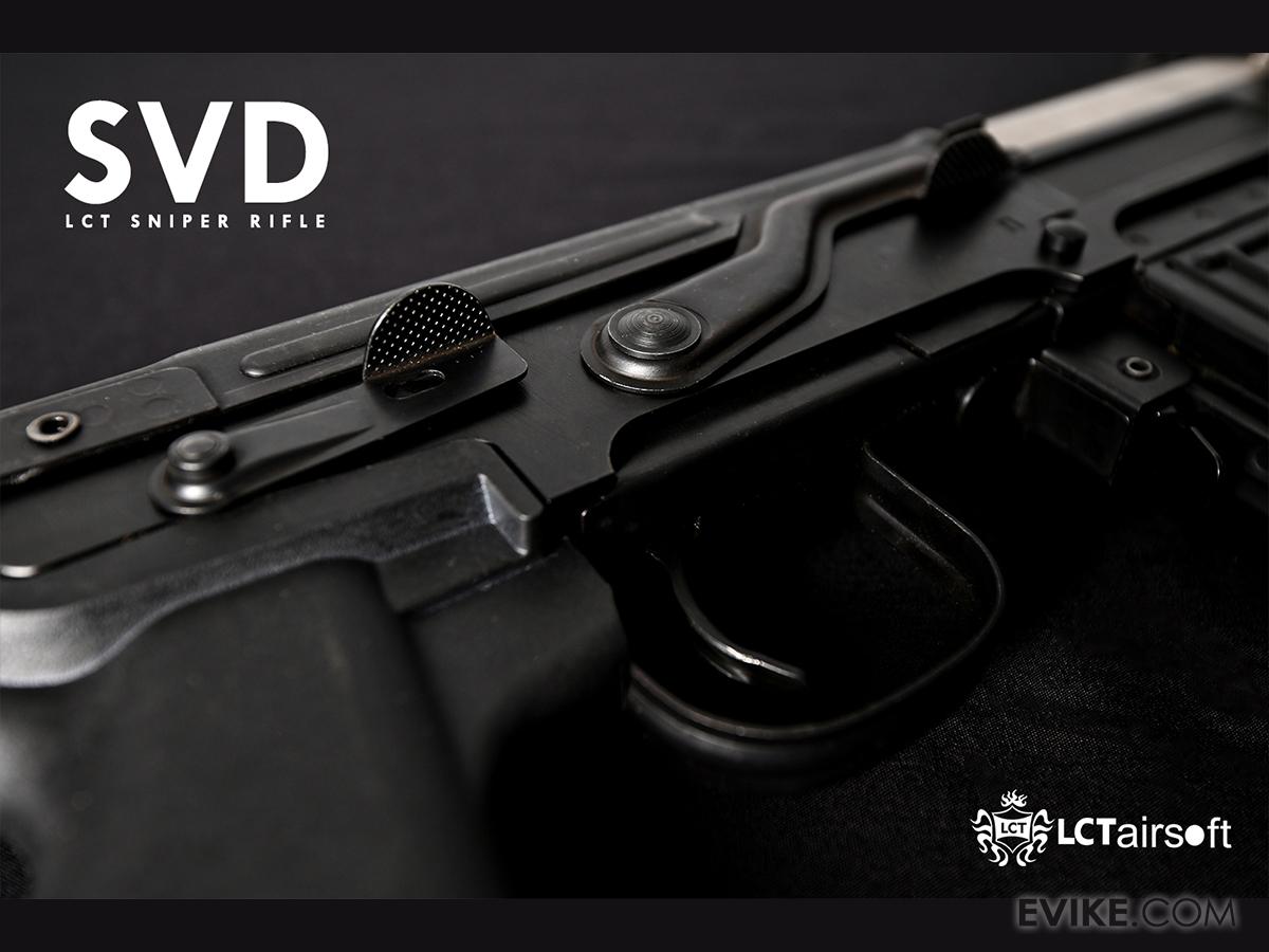 LCT Airsoft SVD Series Airsoft AEG Sniper Rifle (Model: Black Polymer Furnitue), Airsoft Guns ...
