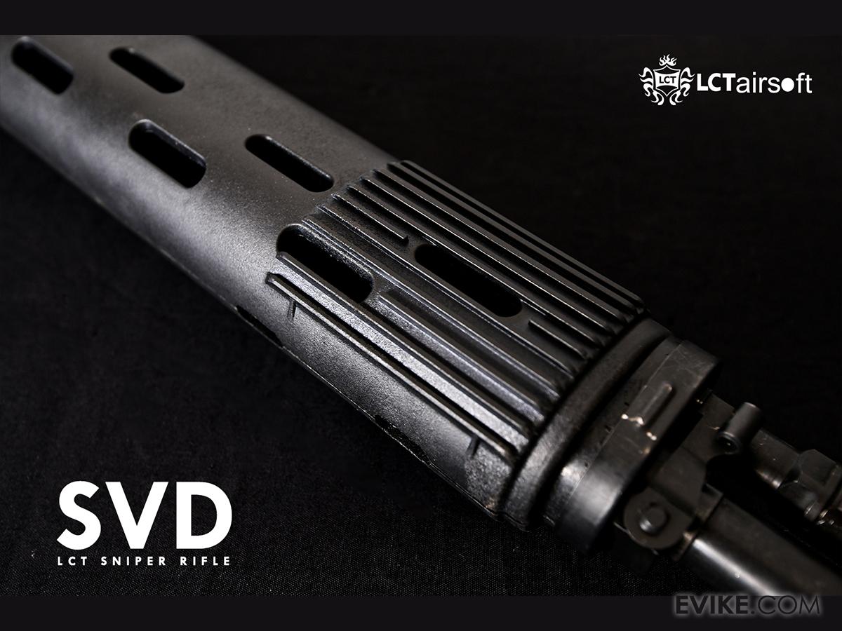 LCT Airsoft SVD Series Airsoft AEG Sniper Rifle (Model: Black Polymer Furnitue), Airsoft Guns ...