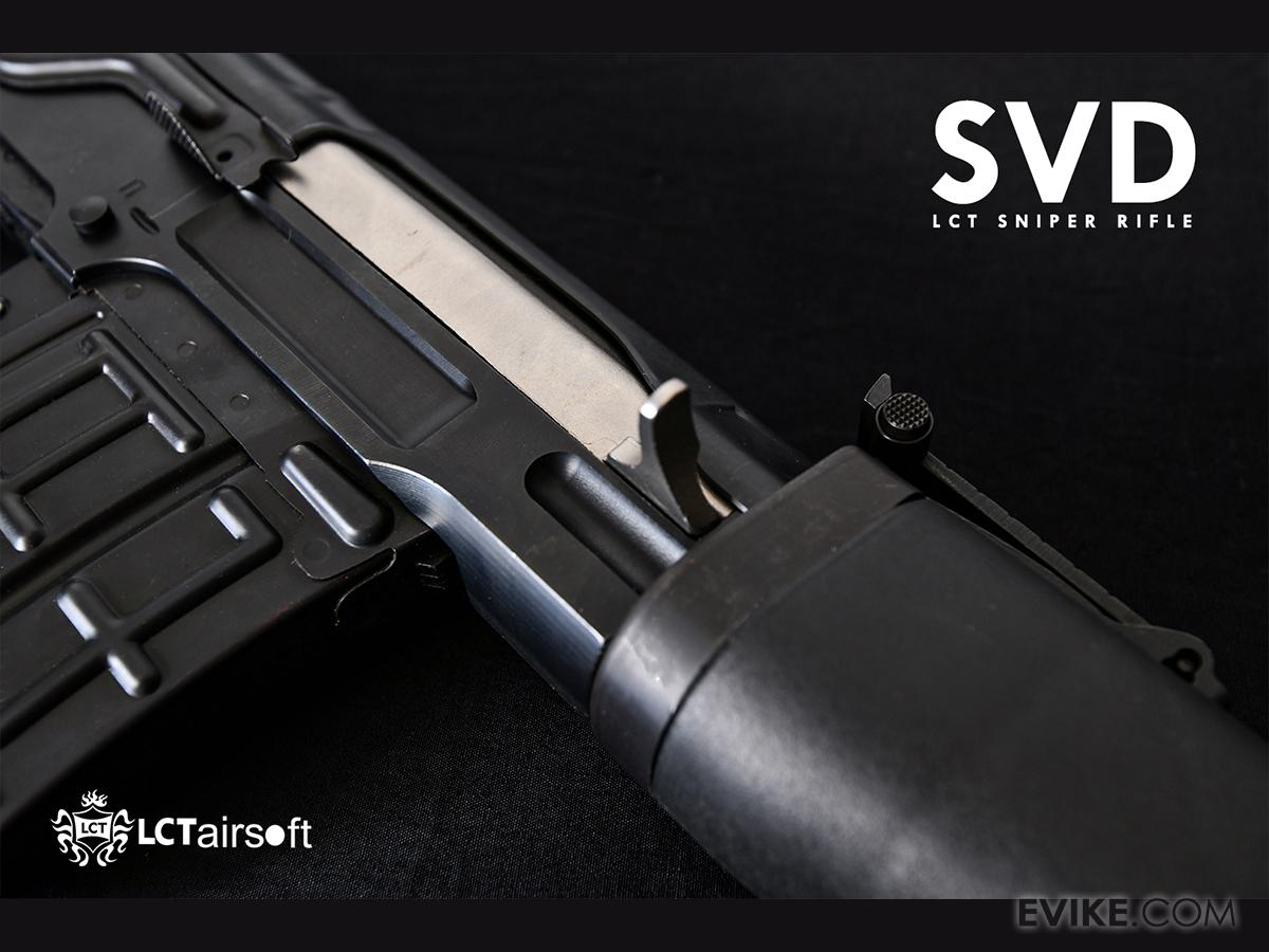LCT Airsoft SVD Series Airsoft AEG Sniper Rifle (Model: Black Polymer Furnitue), Airsoft Guns ...