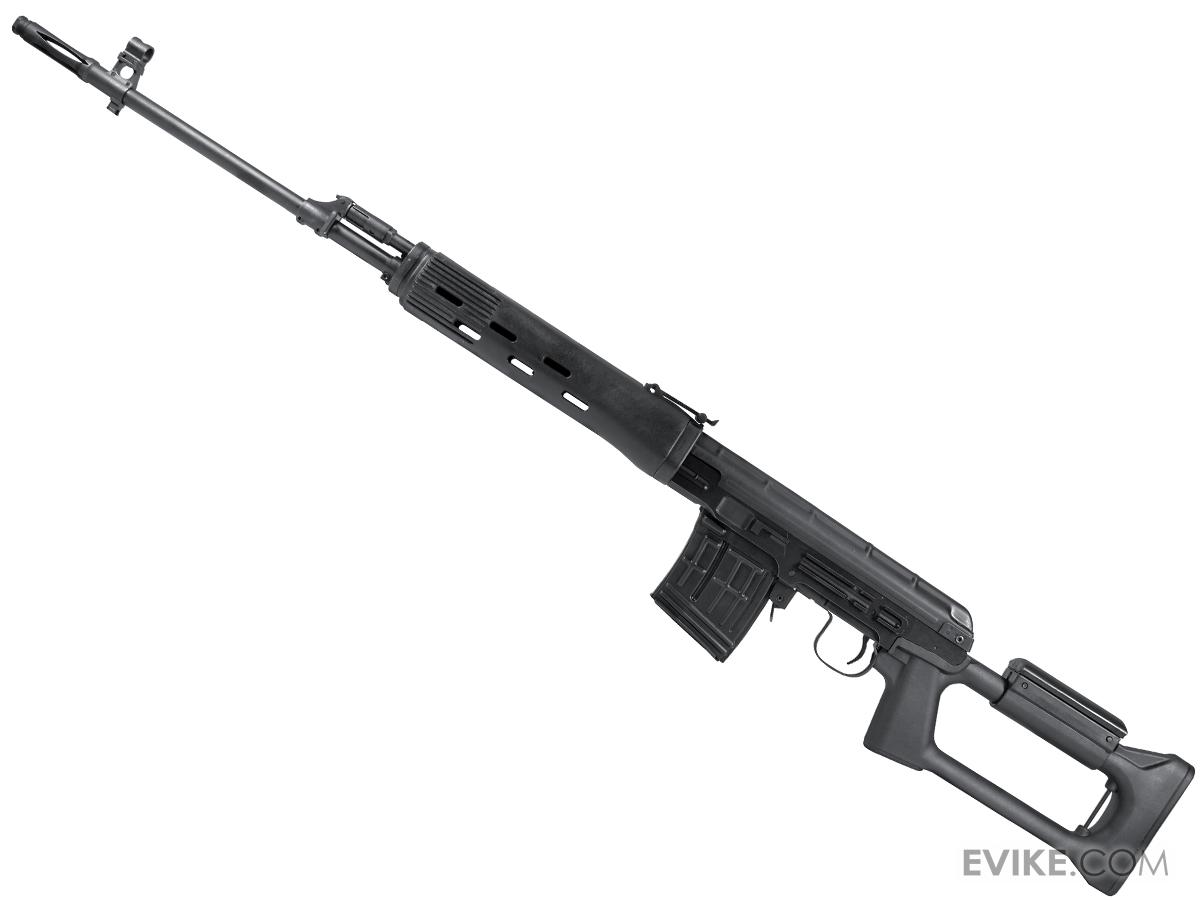 LCT Airsoft SVD Series Airsoft AEG Sniper Rifle (Model: Black Polymer Furnitue), Airsoft Guns ...