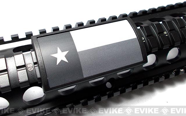 Custom Gun Rails Large State Flag Rail Cover (Type: Texas Black & White ...