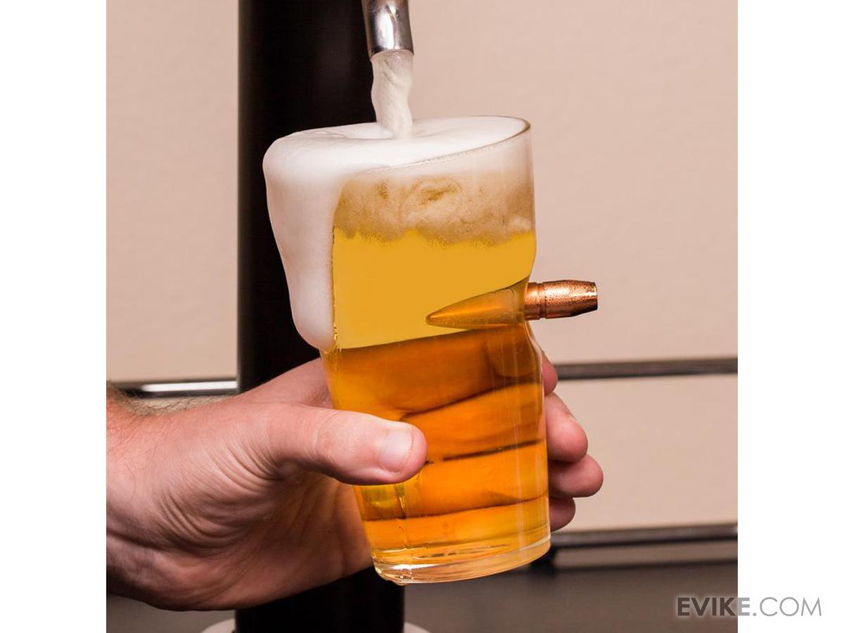 LuckyShot Handmade Real Bullet Drink Glass (Model: .50 BMG Pint Glass ...