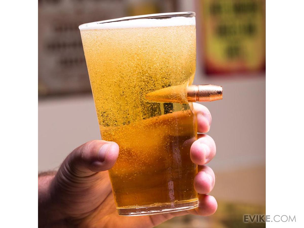 LuckyShot Handmade Real Bullet Drink Glass (Model: .50 BMG Pint Glass ...