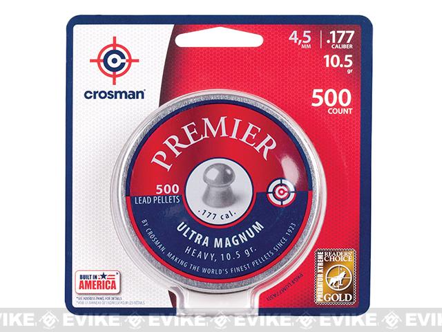Crosman Premier .177 Cal. 10.5gr Domed Pellet 500ct (FOR AIRGUN USE ...
