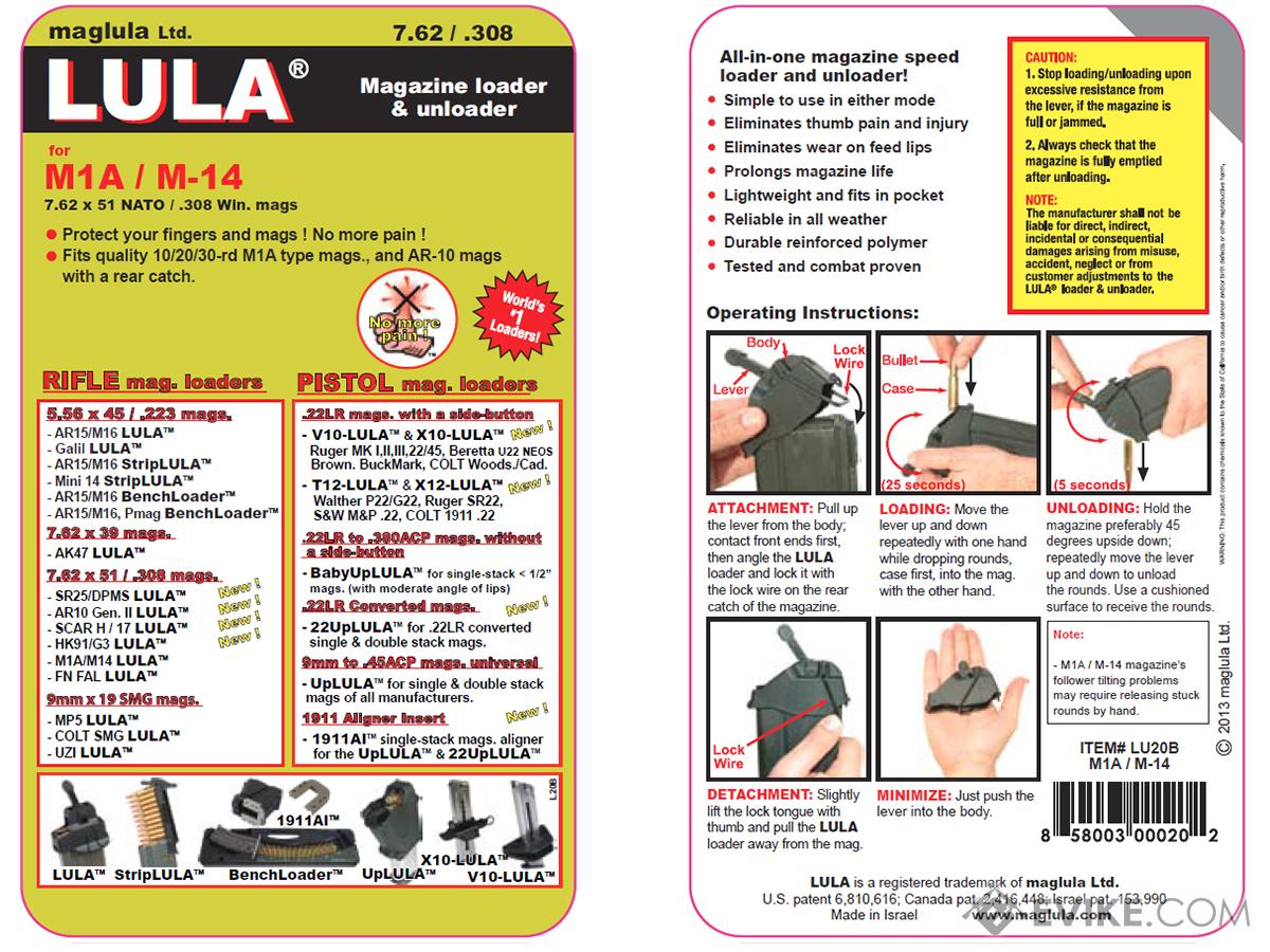 Maglula LULA Universal Rfile Magazine Speed Loader / Unloader (Type ...