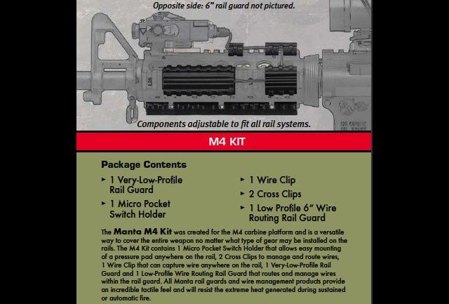 MANTA M4 Carbine Length Rail Kit - Flat Dark Earth, Accessories & Parts ...