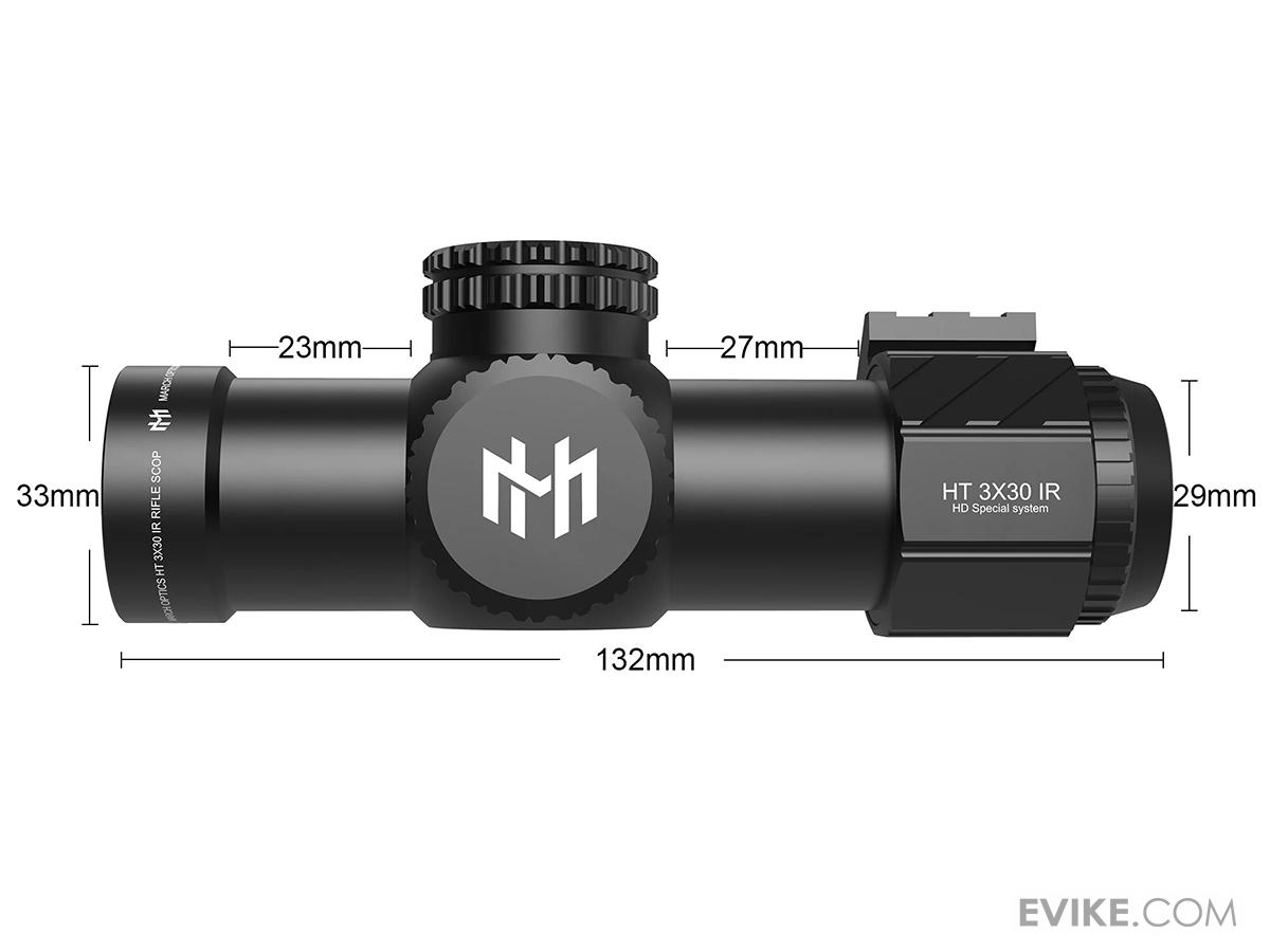 March HT 3X30 IR Tactical Rifle Scope w/ Red/Green Illumination ...