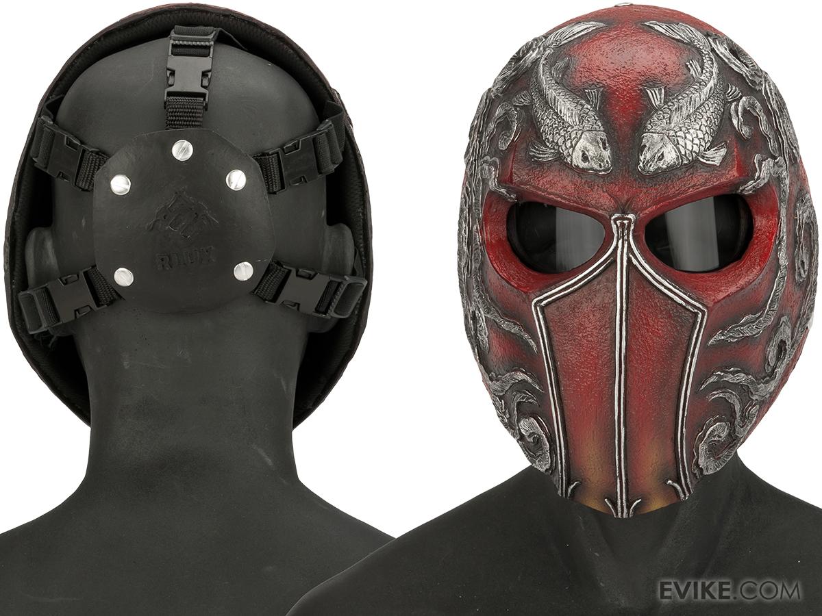 Evike.com R-Custom Fiberglass "Koi" Full Face Mask (Color: Maroon ...