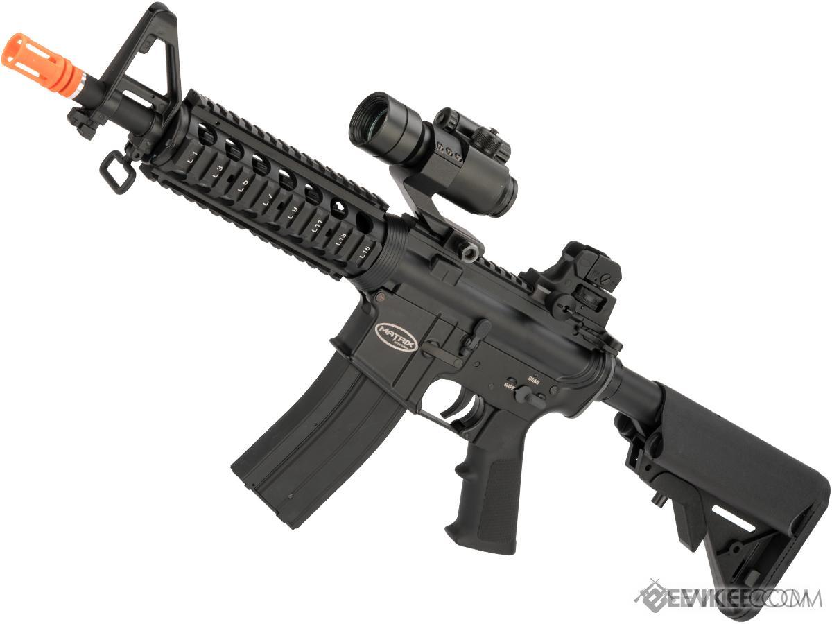 Matrix Full Metal Gas Blowback Airsoft Rifle with Western Arms Gas System (Model: M4 CQB-R ...