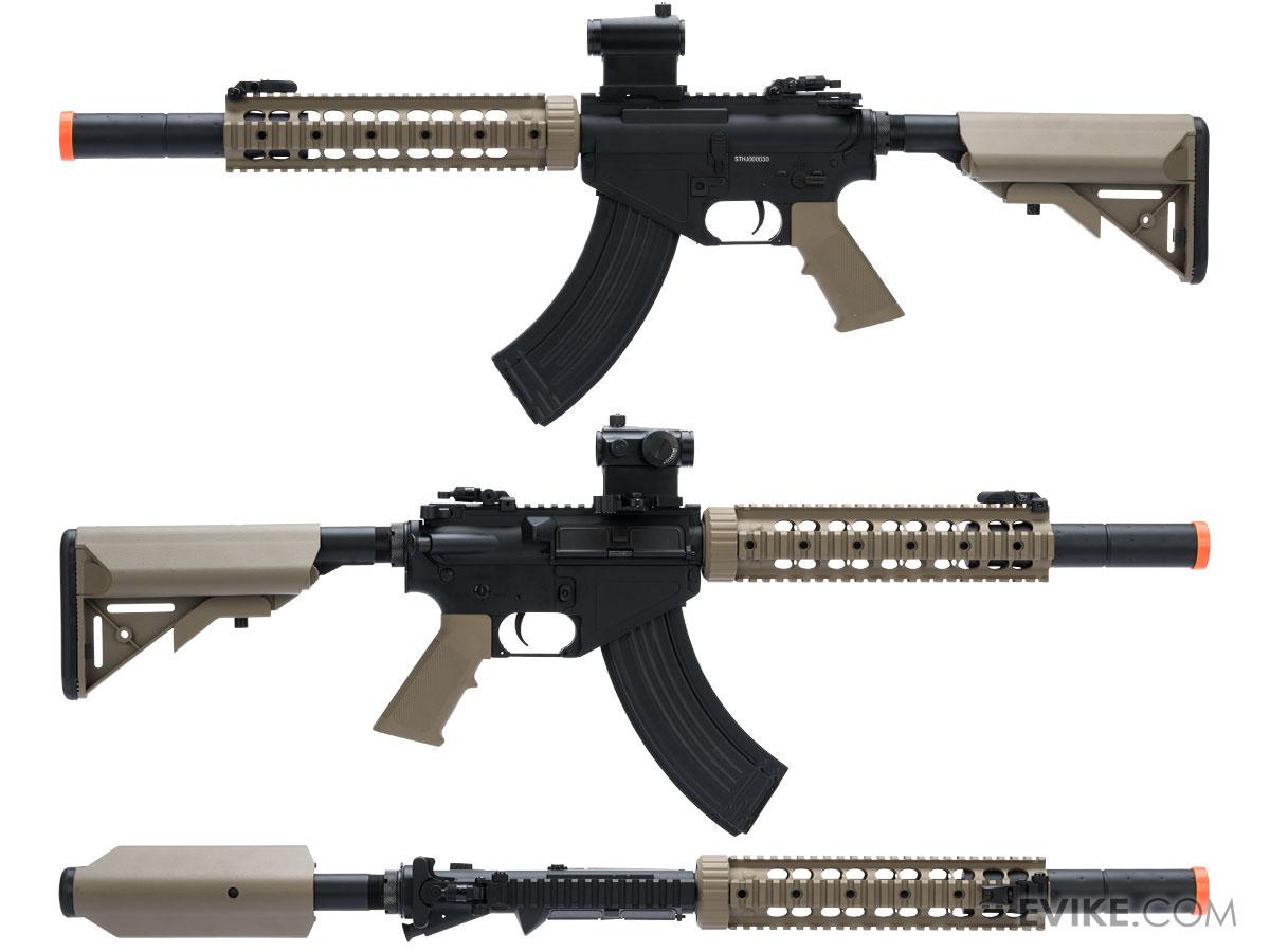 CYMA Full Metal Standard AR-47 QBS Airsoft AEG Rifle (Model: 10" Quad ...