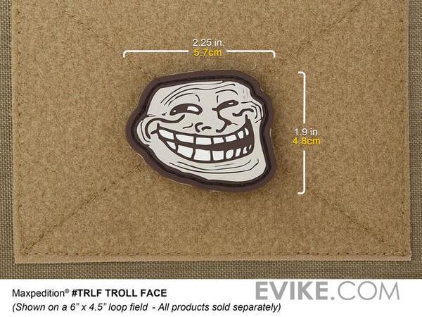 Maxpedition "Troll Face" PVC Morale Patch (Color: Arid), Tactical Gear/Apparel, Patches - Evike ...