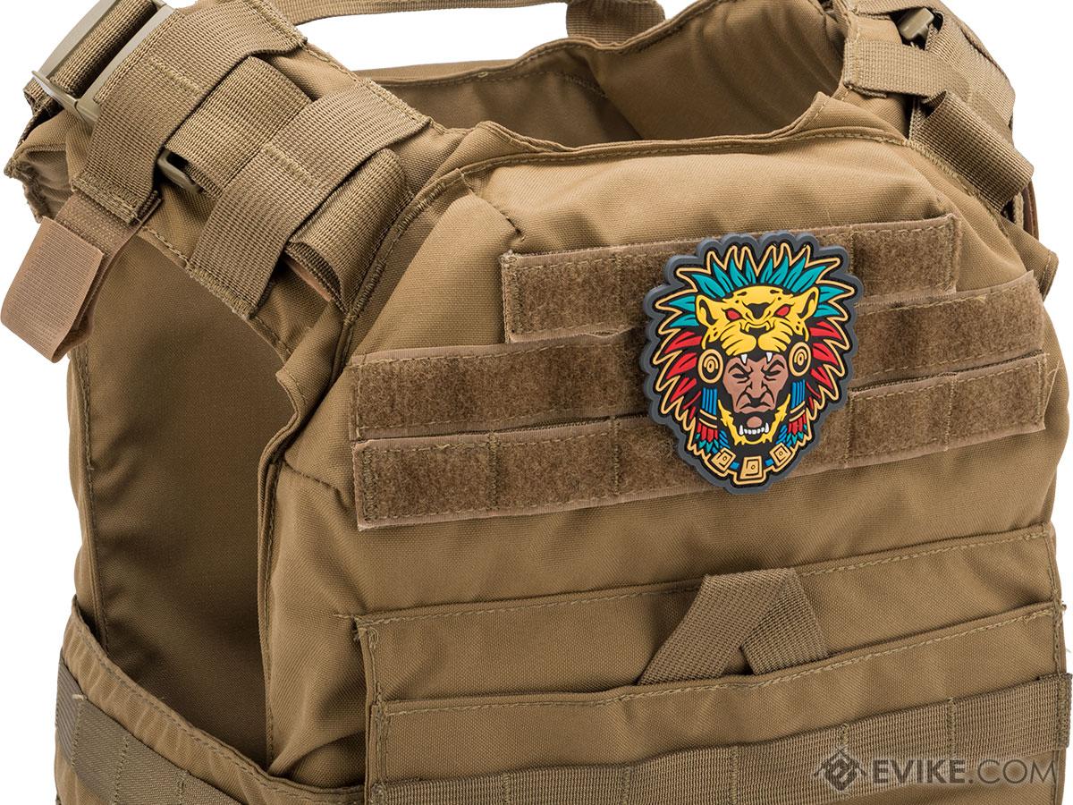 Mil-Spec Monkey "Aztec Warrior Head 1" PVC Morale Patch (Color: Full Color), Tactical Gear ...