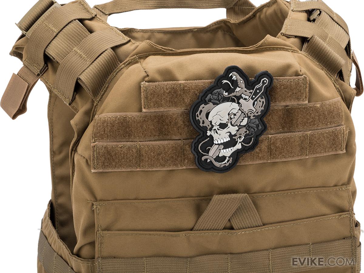 Mil-Spec Monkey "Skull Snake 1" PVC Morale Patch (Color: Urban), Tactical Gear/Apparel, Patches ...