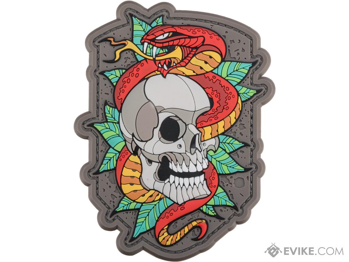 Mil-Spec Monkey "Skull Snake 2" PVC Morale Patch (Color: Full Color ...