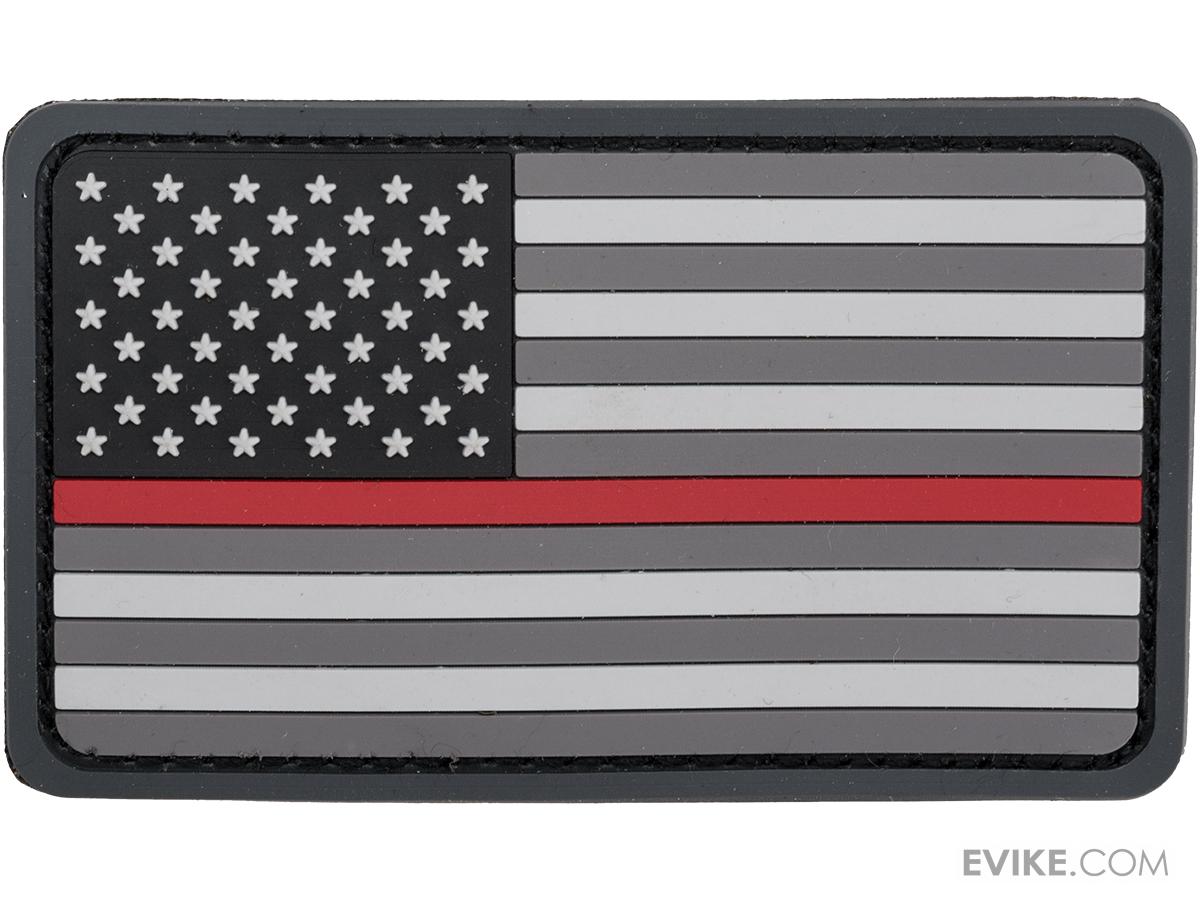 Mil-Spec Monkey "Thin Red Line" PVC Morale Patch (Color: Urban), Tactical Gear/Apparel, Patches ...