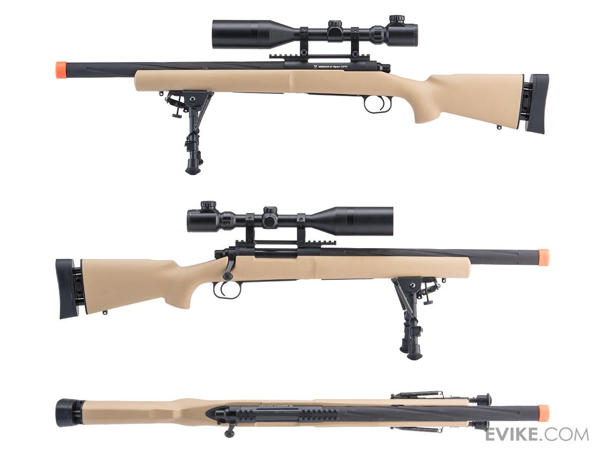 Modify MOD24X G-Spec Bolt Action Airsoft Sniper Rifle (Color: Tan / Gun ...