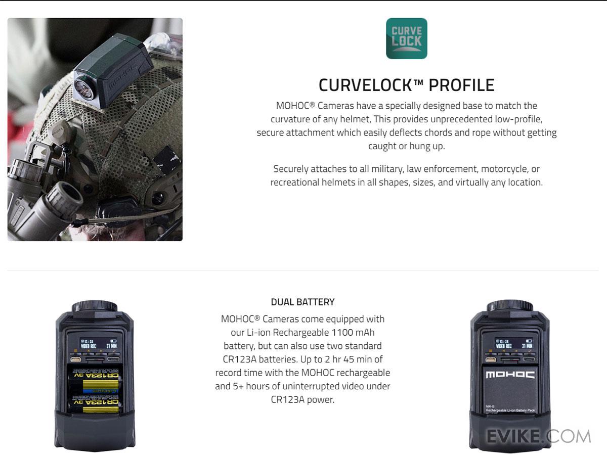 MOHOC Elite Ops Infrared IR Helmet Mounted Tactical HD Camera, Tactical ...