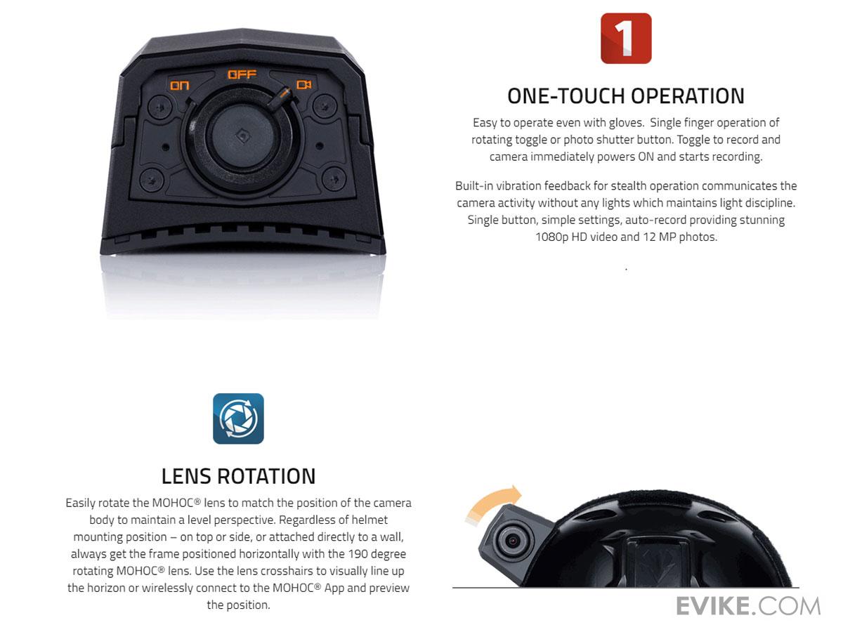 MOHOC Elite Ops Infrared IR Helmet Mounted Tactical HD Camera, Tactical ...