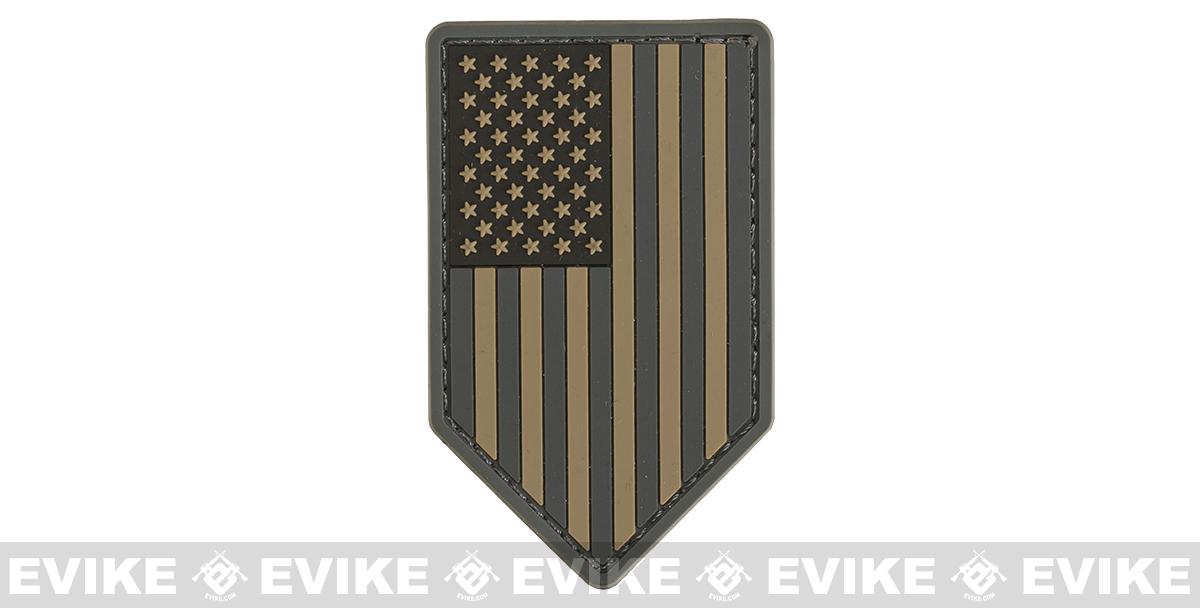Mil-Spec Monkey PVC Vertical US Flag Patch - ACU Dark, Tactical Gear ...