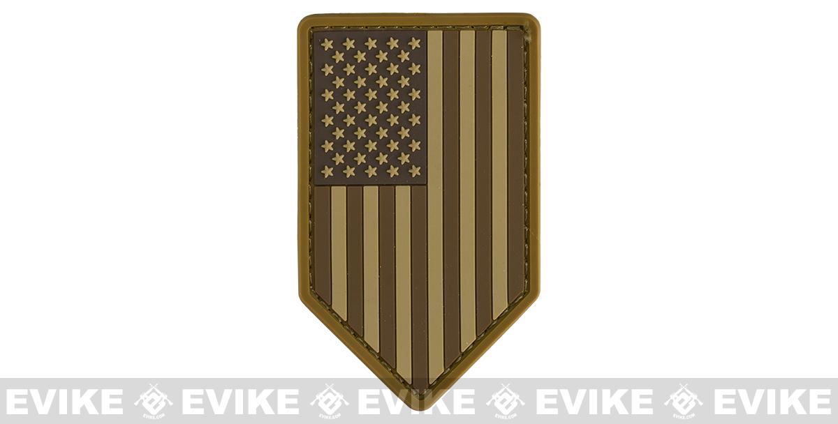 Mil-Spec Monkey PVC Vertical US Flag Patch - Desert, Tactical Gear/Apparel, Patches, Mil-Spec ...