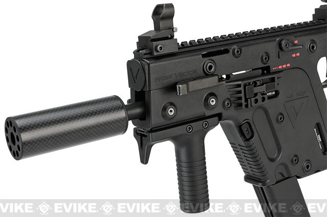 King Arms Carbon Fiber Airsoft Mock Silencer / Barrel Extension for 16mm Kriss Vector ...