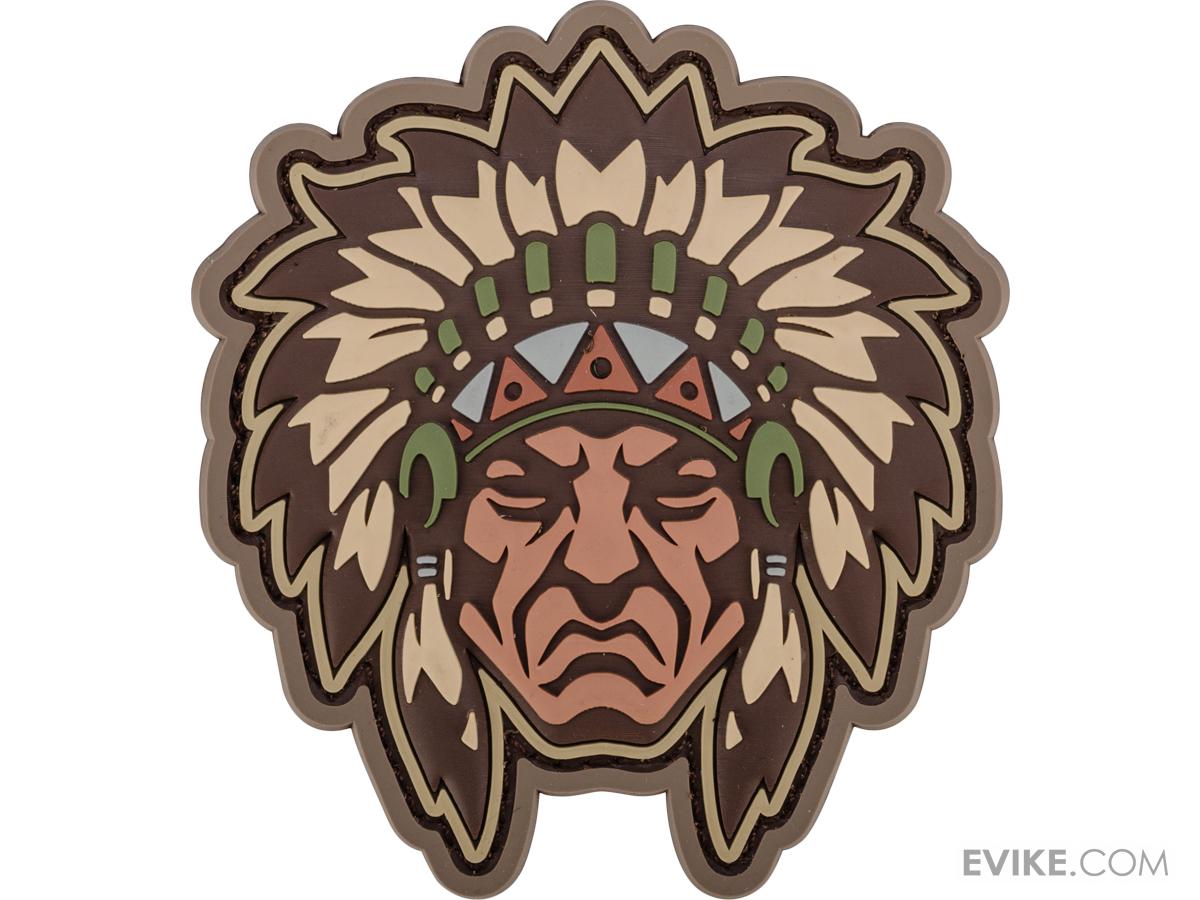 Mil-Spec Monkey "Native American Warrior Head 1" PVC Morale Patch ...