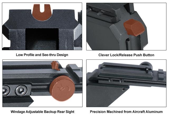 UTG PRO Tactical QD Low-Profile Rail System for AK47 Series Airsoft ...