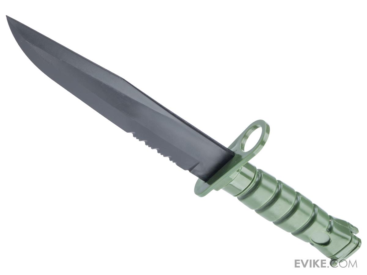 S&T M10 Style Rubber Training Bayonet w/ Sheath (Color: OD Green ...