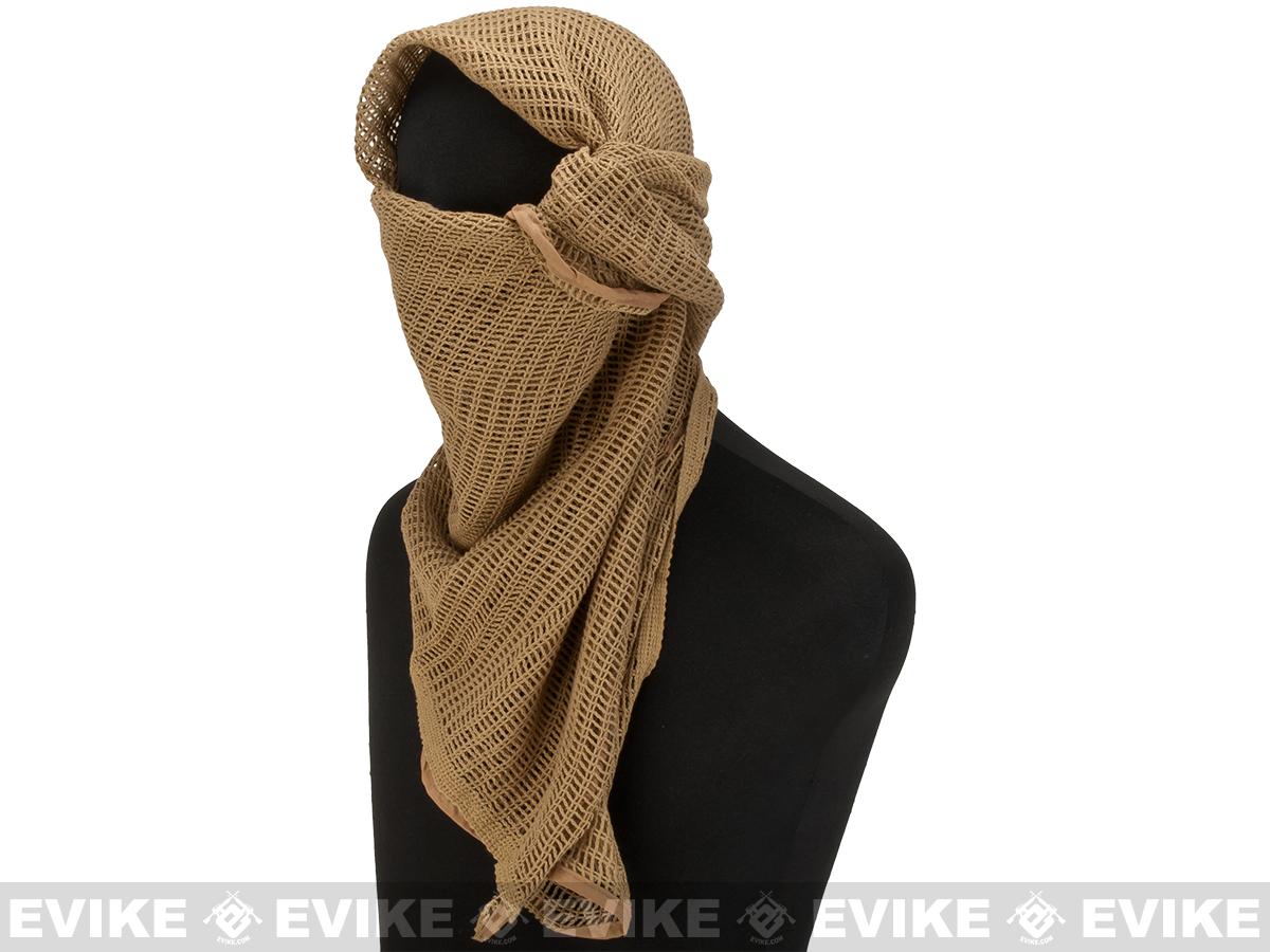 Military Grade 100% Cotton Sniper Veil Head Wrap / Scarf - Desert ...