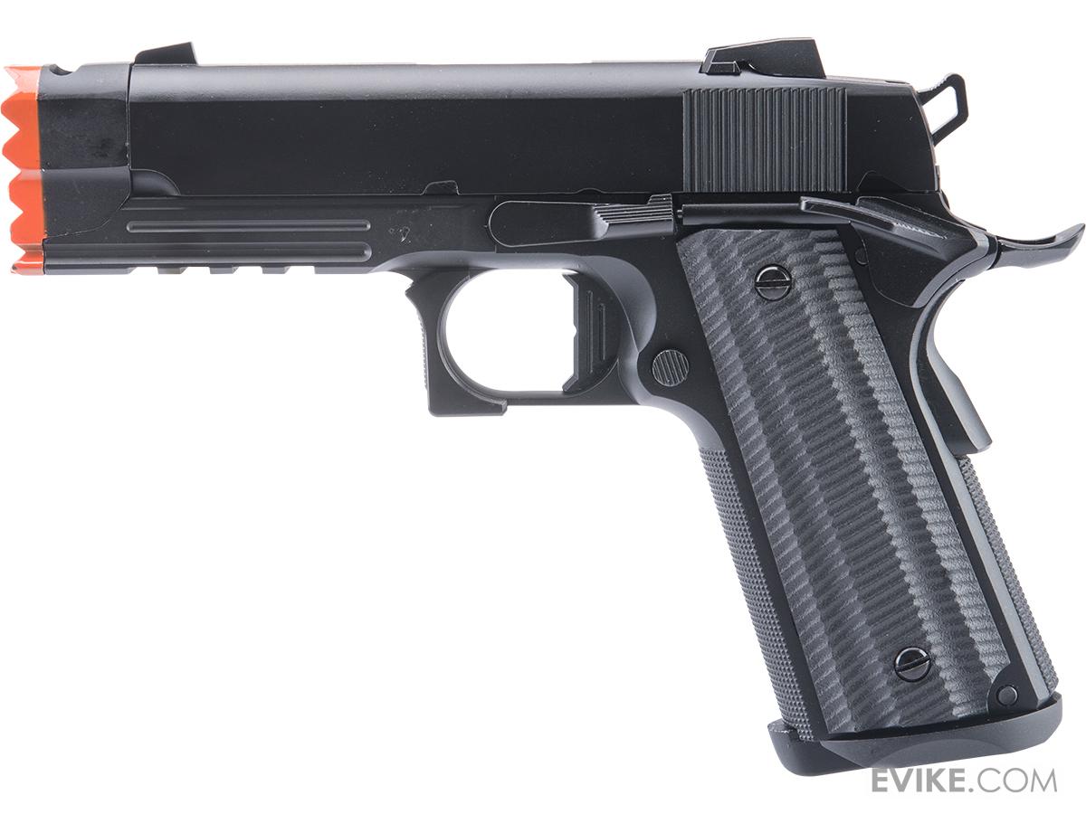Double Eagle Tactical Striker 1911 Airsoft Gas Blowback Pistol (Model: Slim Textured Grips ...