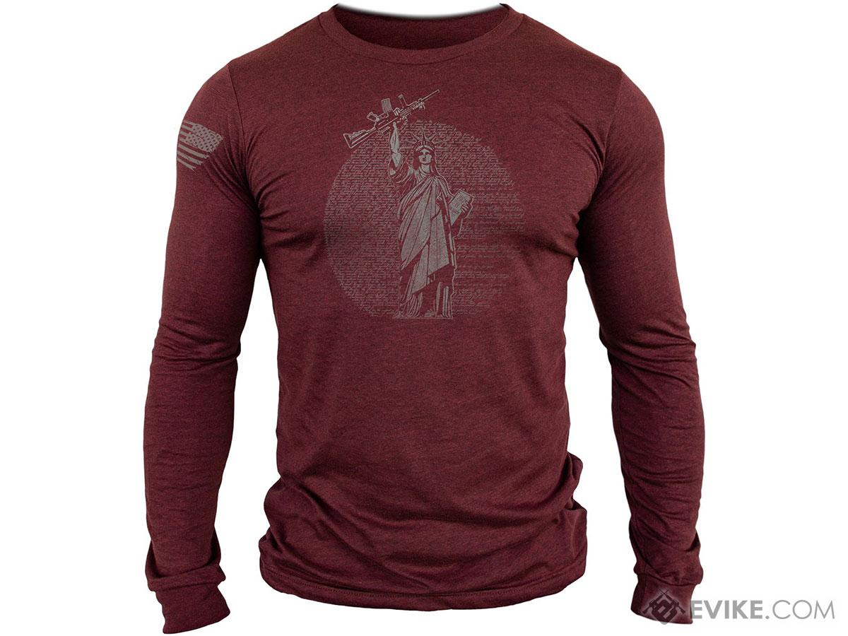 MUSA "Statue of Liberty" Long Sleeve Shirt (Size: Cardinal Heather / X ...