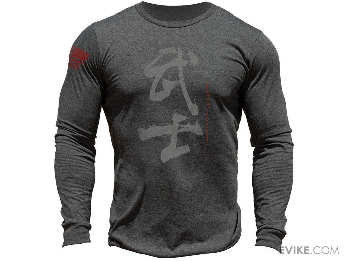 MUSA "Calligraphy" Long Sleeve Shirt (Size: Dark Gray Heather / Medium ...