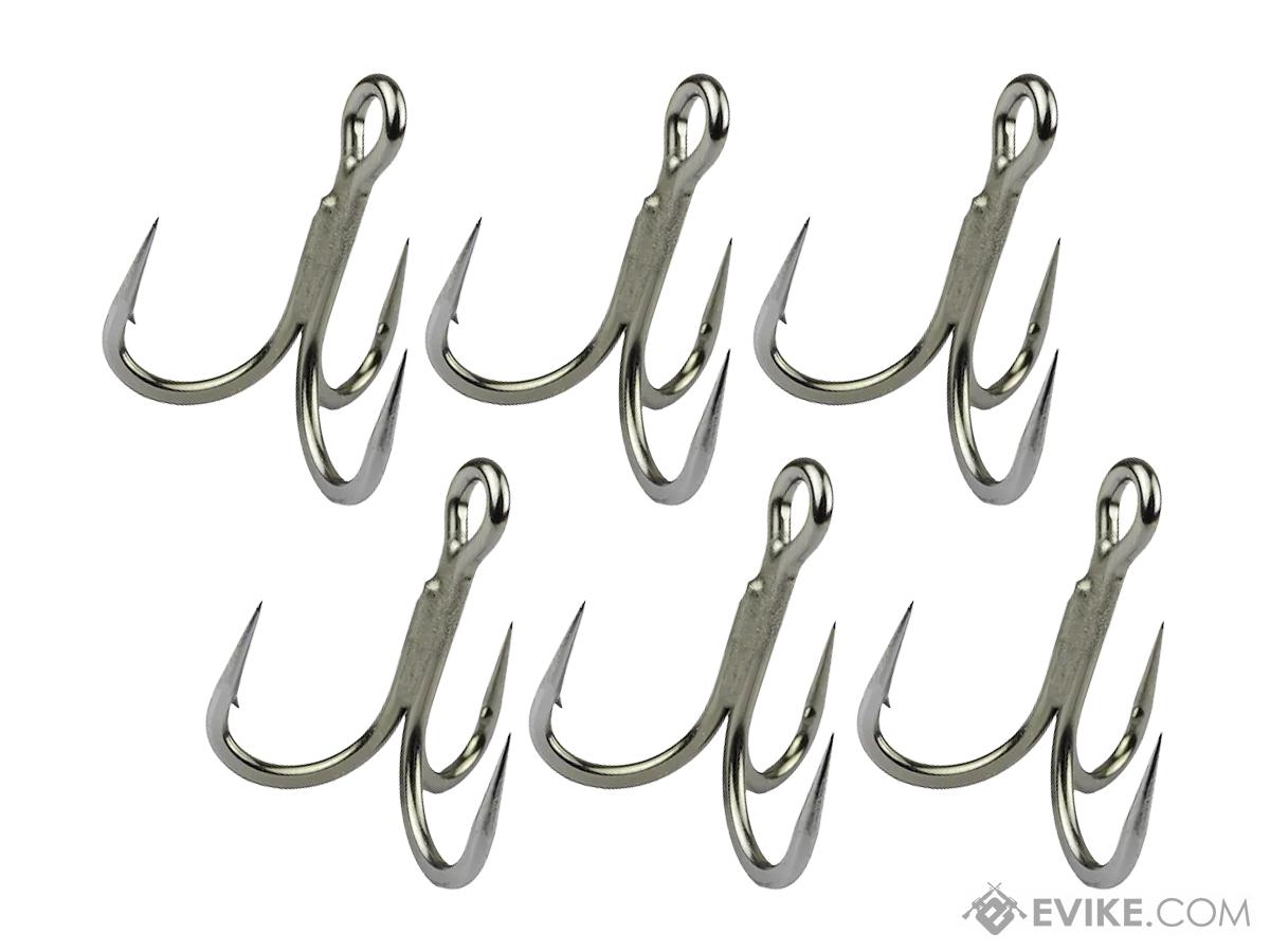 Mustad 5X Strong JAW-LOK In-line Treble Fishing Hook (Size: 4/0), MORE ...